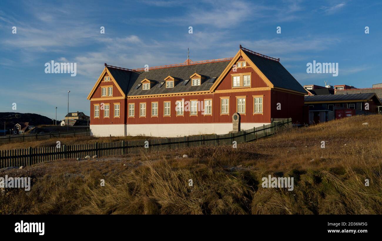 Houses on a hill, Nuuk, Sermersooq, Greenland Stock Photo - Alamy