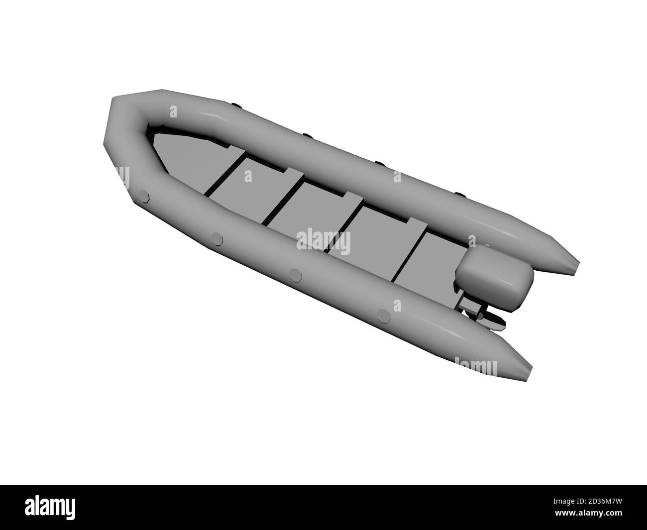 gray inflatable boat with outboard motor Stock Photo - Alamy