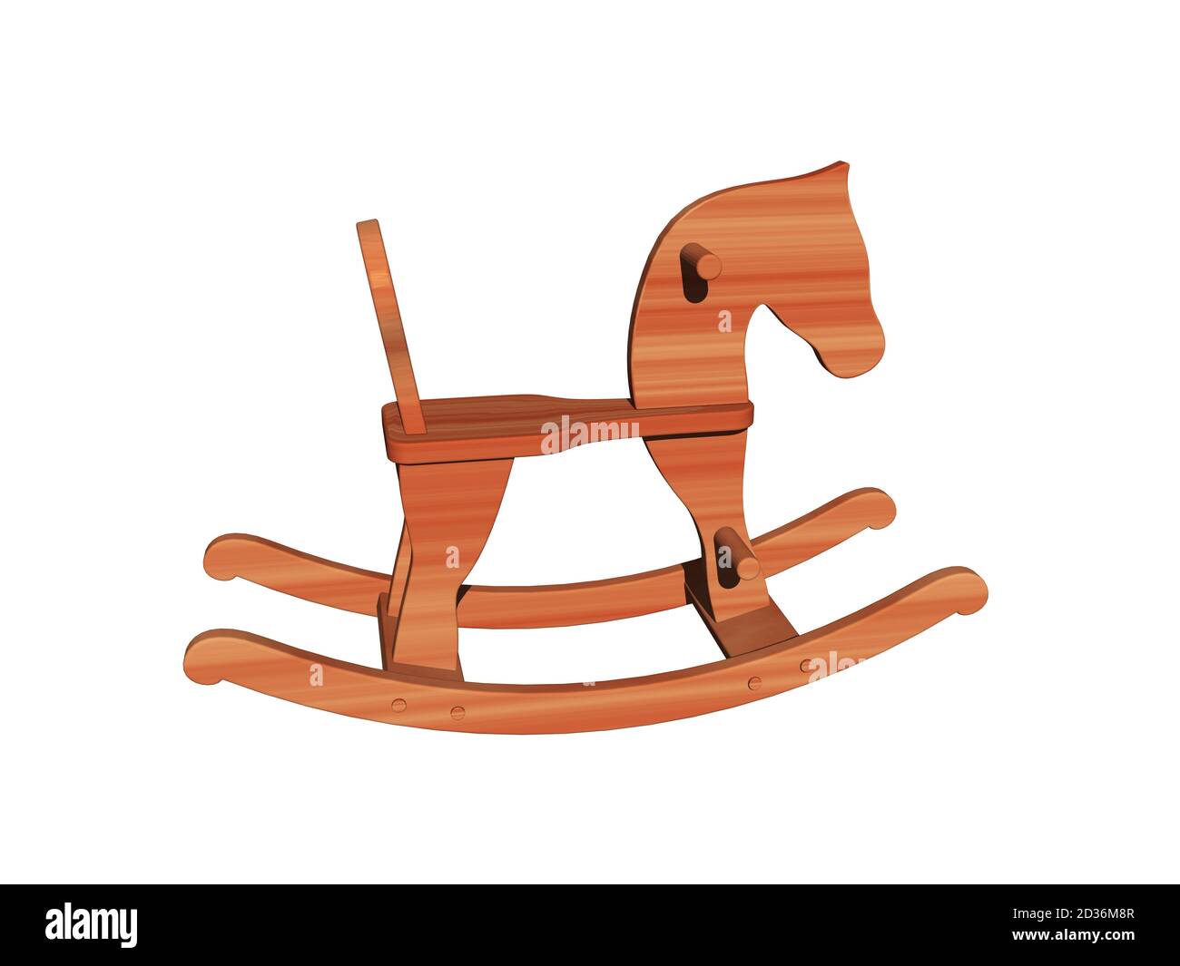 brown wooden rocking horse in the nursery Stock Photo - Alamy