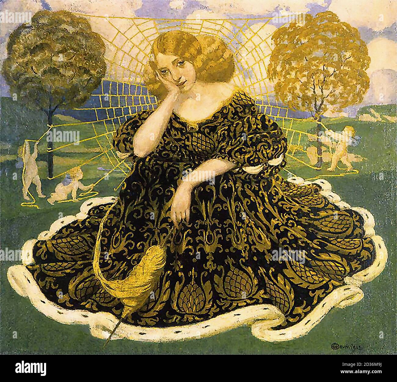 Okun Edward - Golden Yarn - Polish School Stock Photo - Alamy