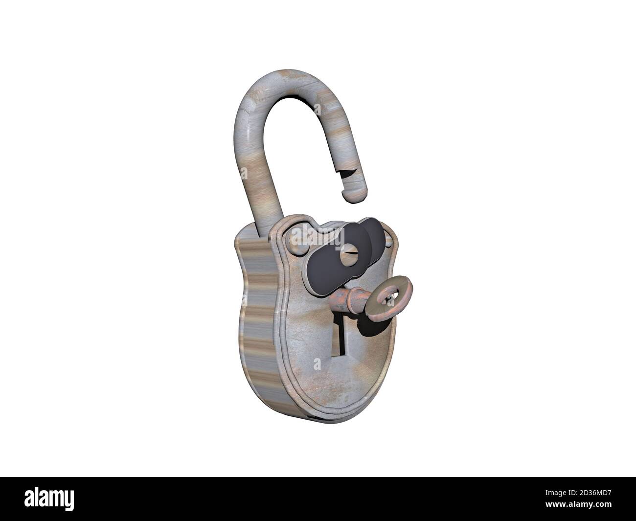 old padlock with key Stock Photo - Alamy