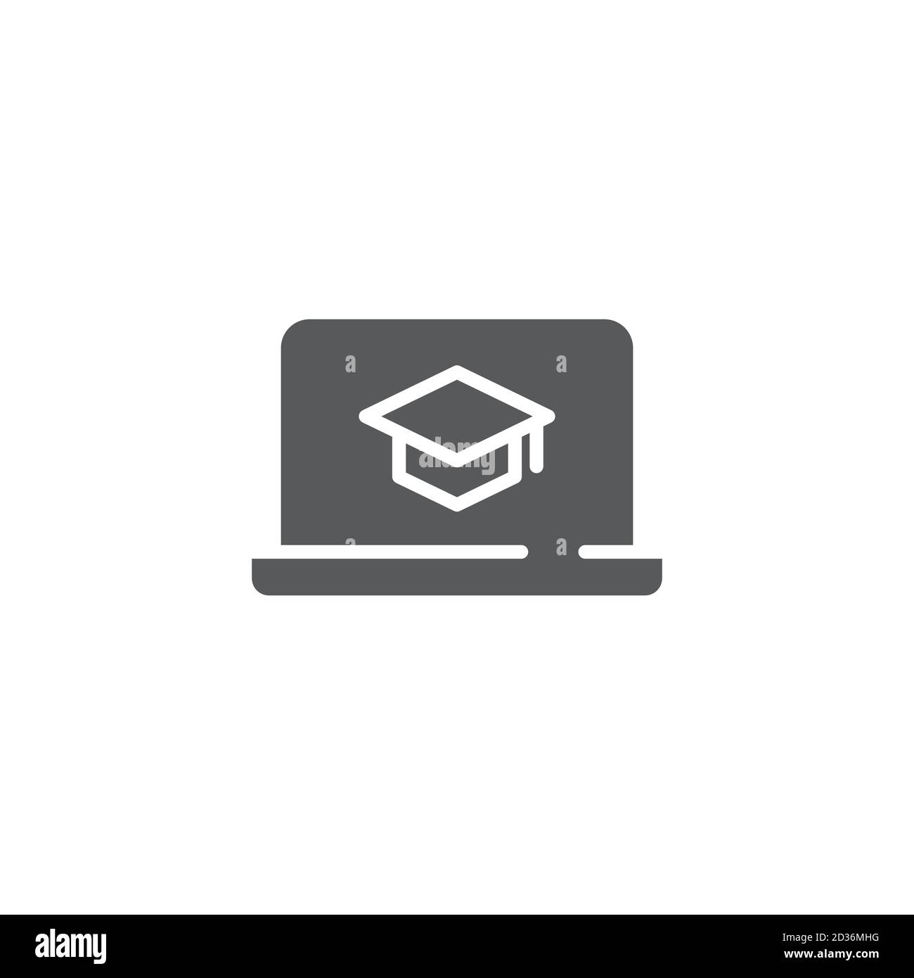 Graduation cap diploma laptop Stock Vector Images - Alamy