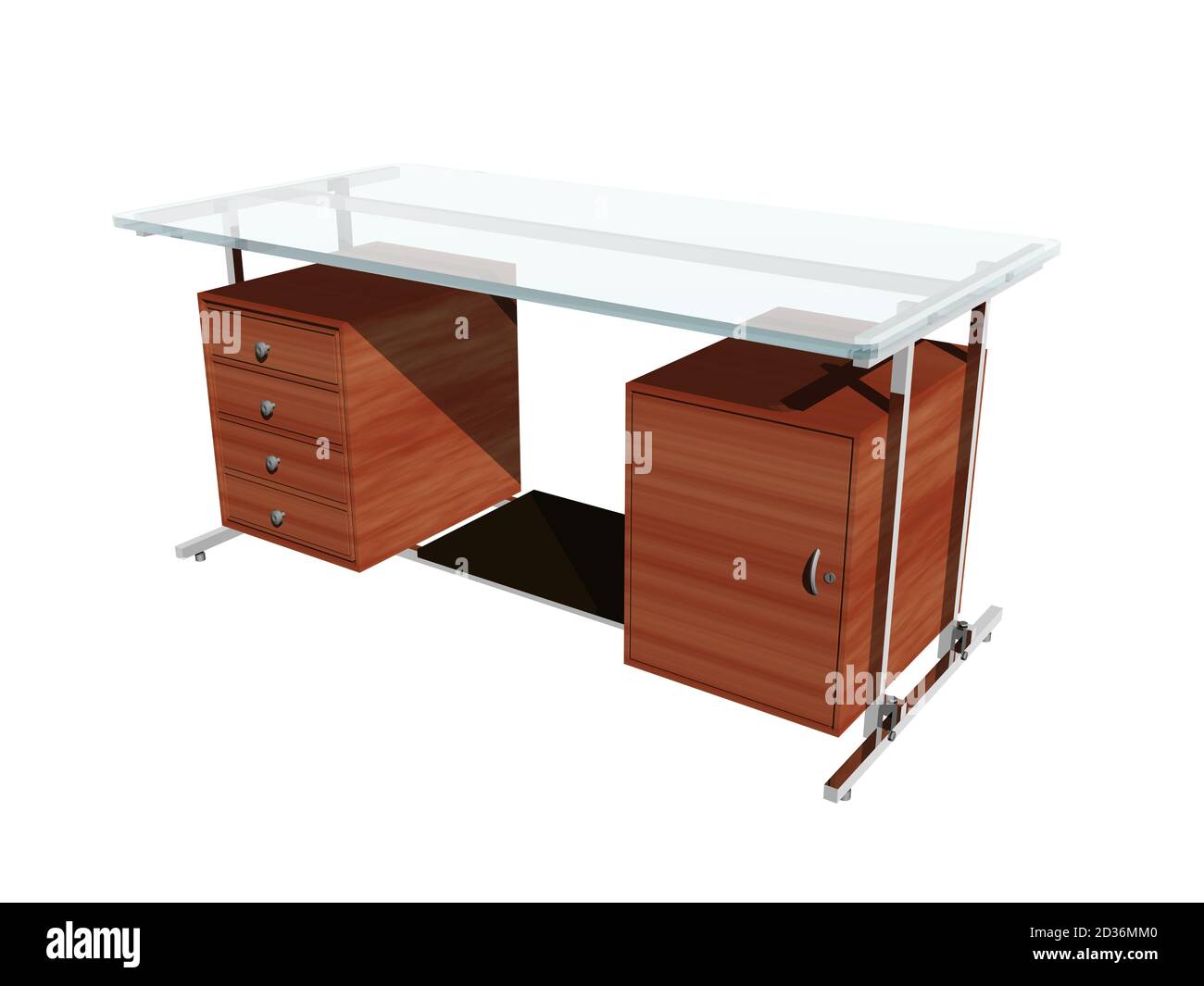 Modern glass table in Cut Out Stock Images & Pictures - Alamy