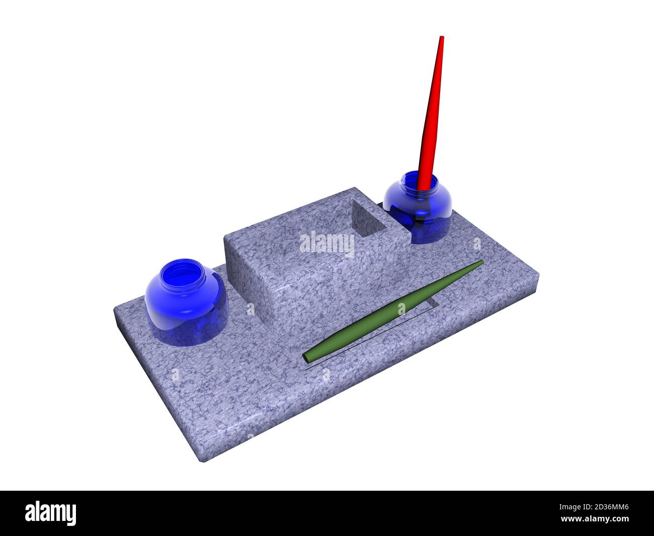 Desk set with fountain pen and pen Stock Photo - Alamy