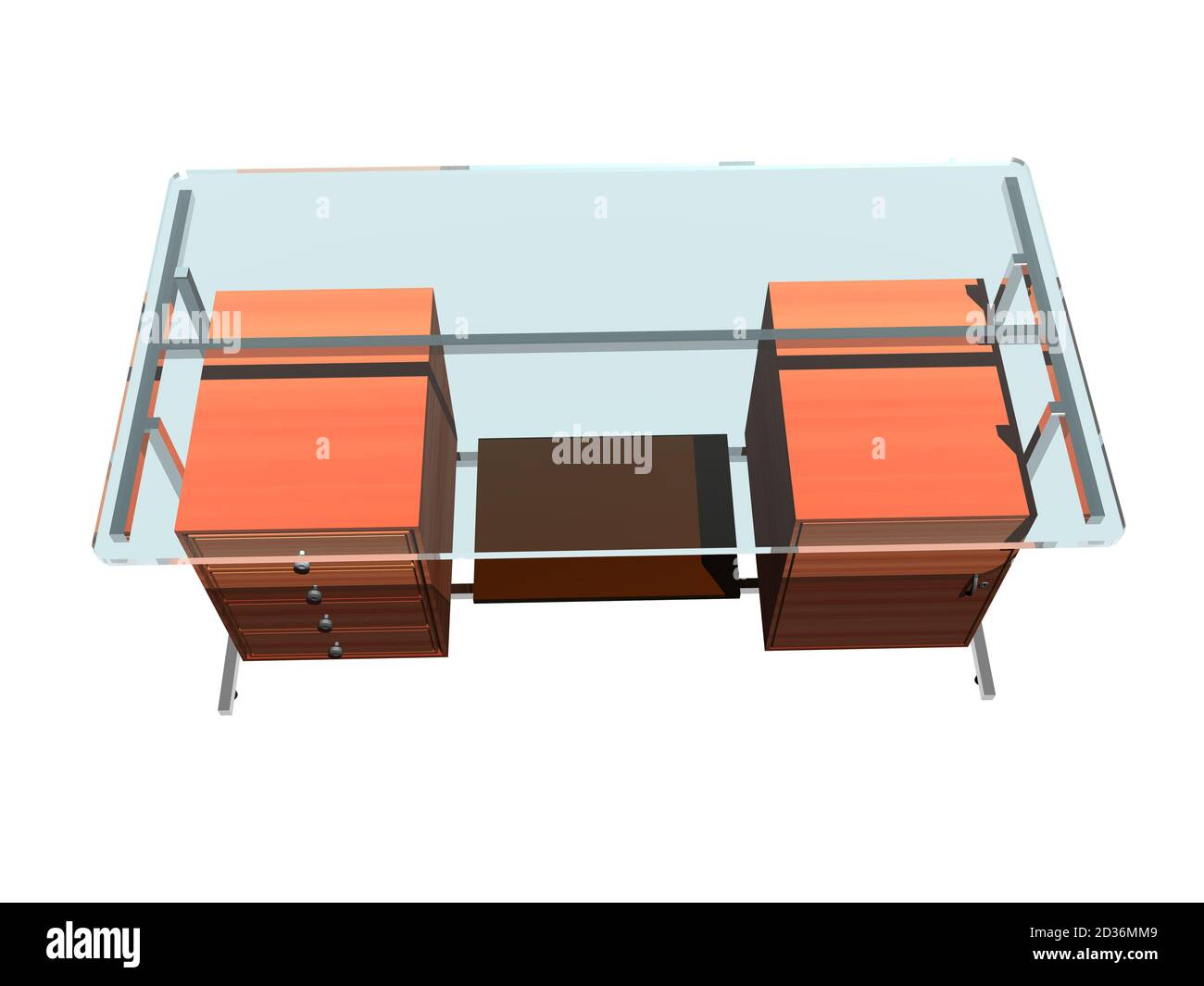 Modern glass table in Cut Out Stock Images & Pictures - Alamy