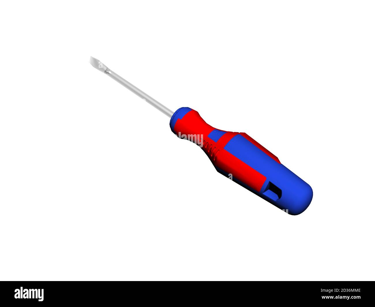 long screwdriver with a colorful handle Stock Photo - Alamy