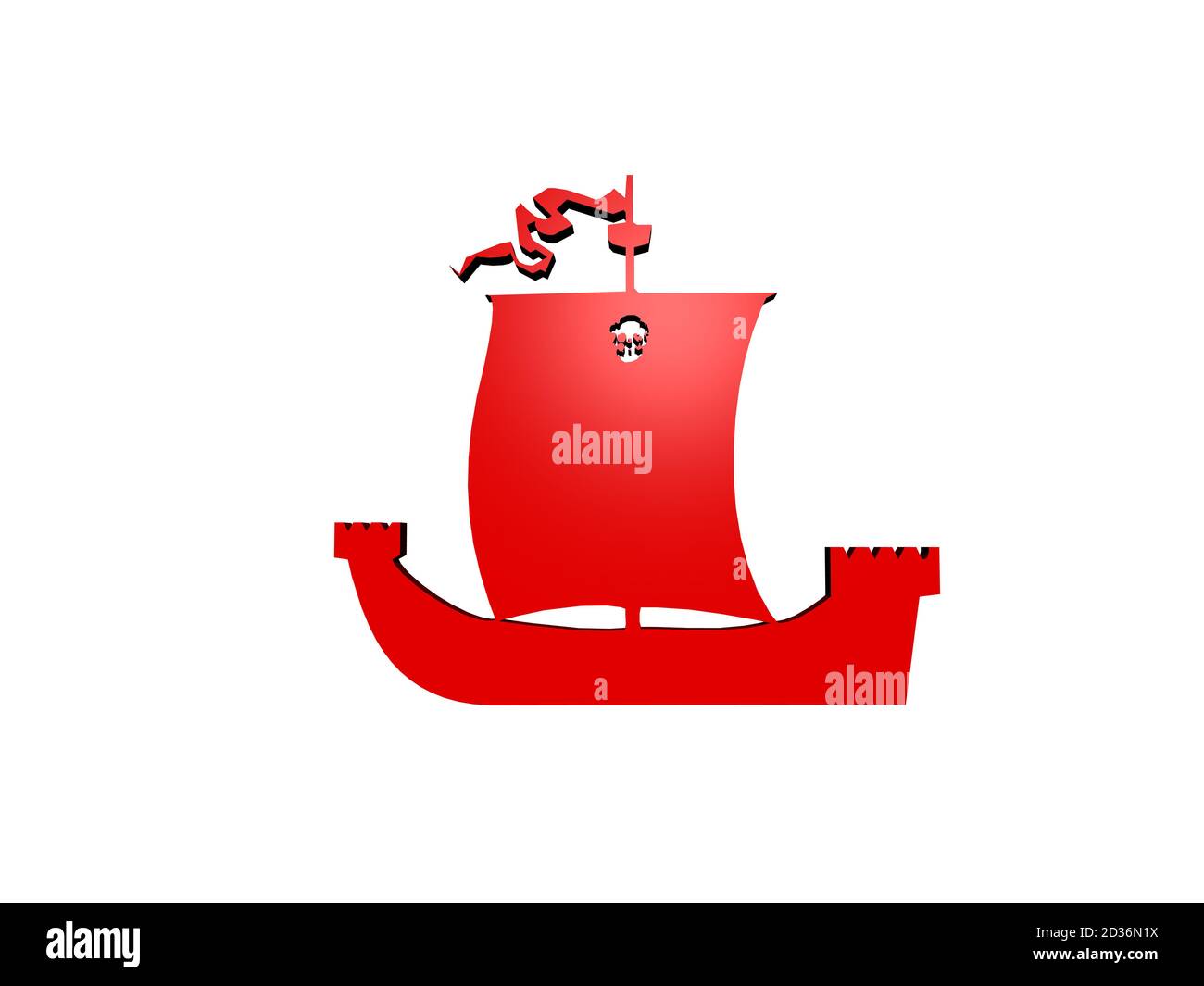 red symbols of ships and yachts Stock Photo - Alamy