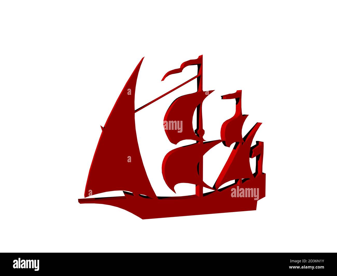 red symbols of ships and yachts Stock Photo - Alamy