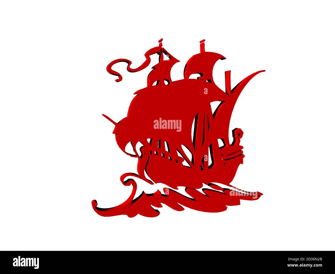 red symbols of ships and yachts Stock Photo - Alamy