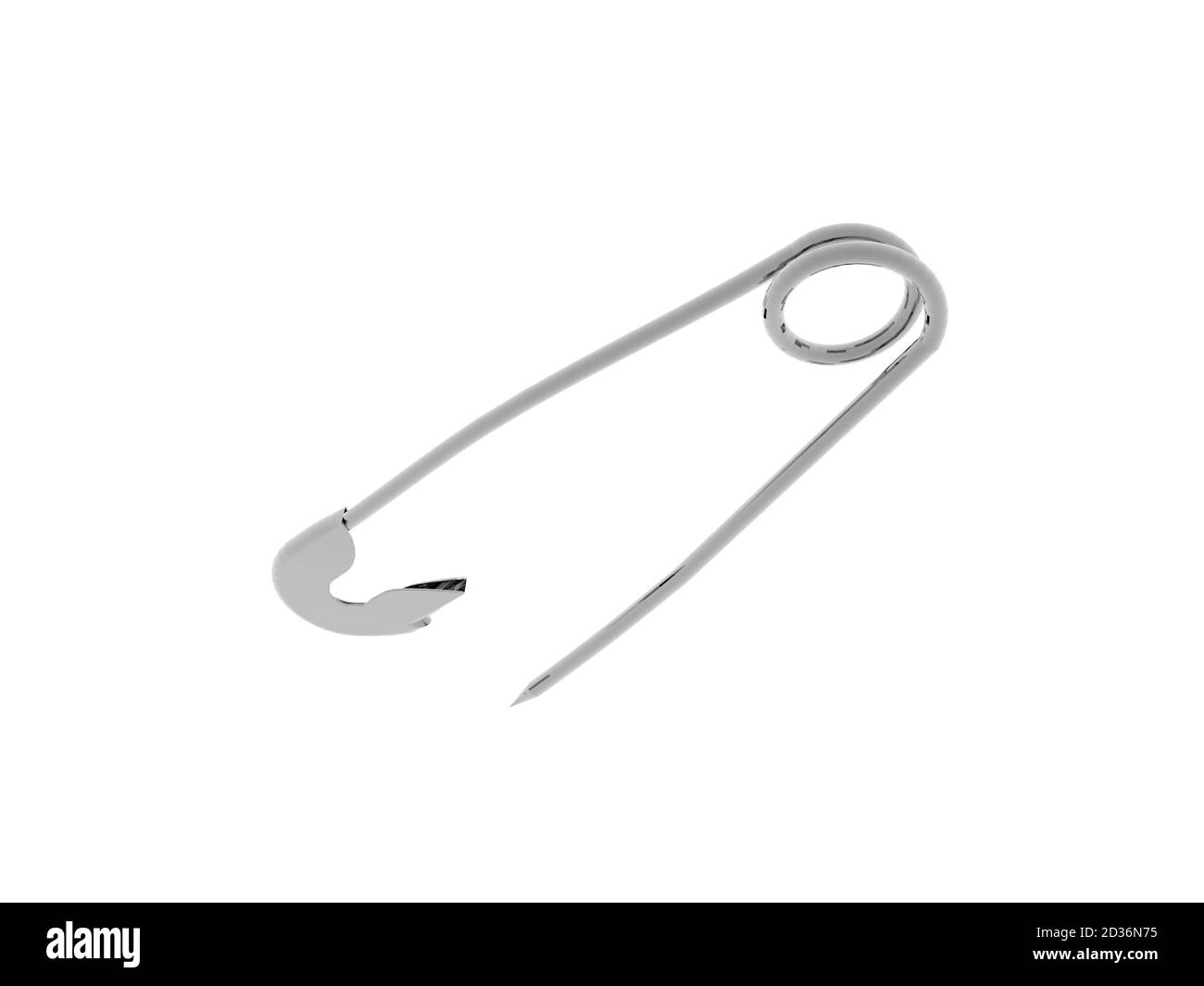 silver safety pin is open Stock Photo - Alamy