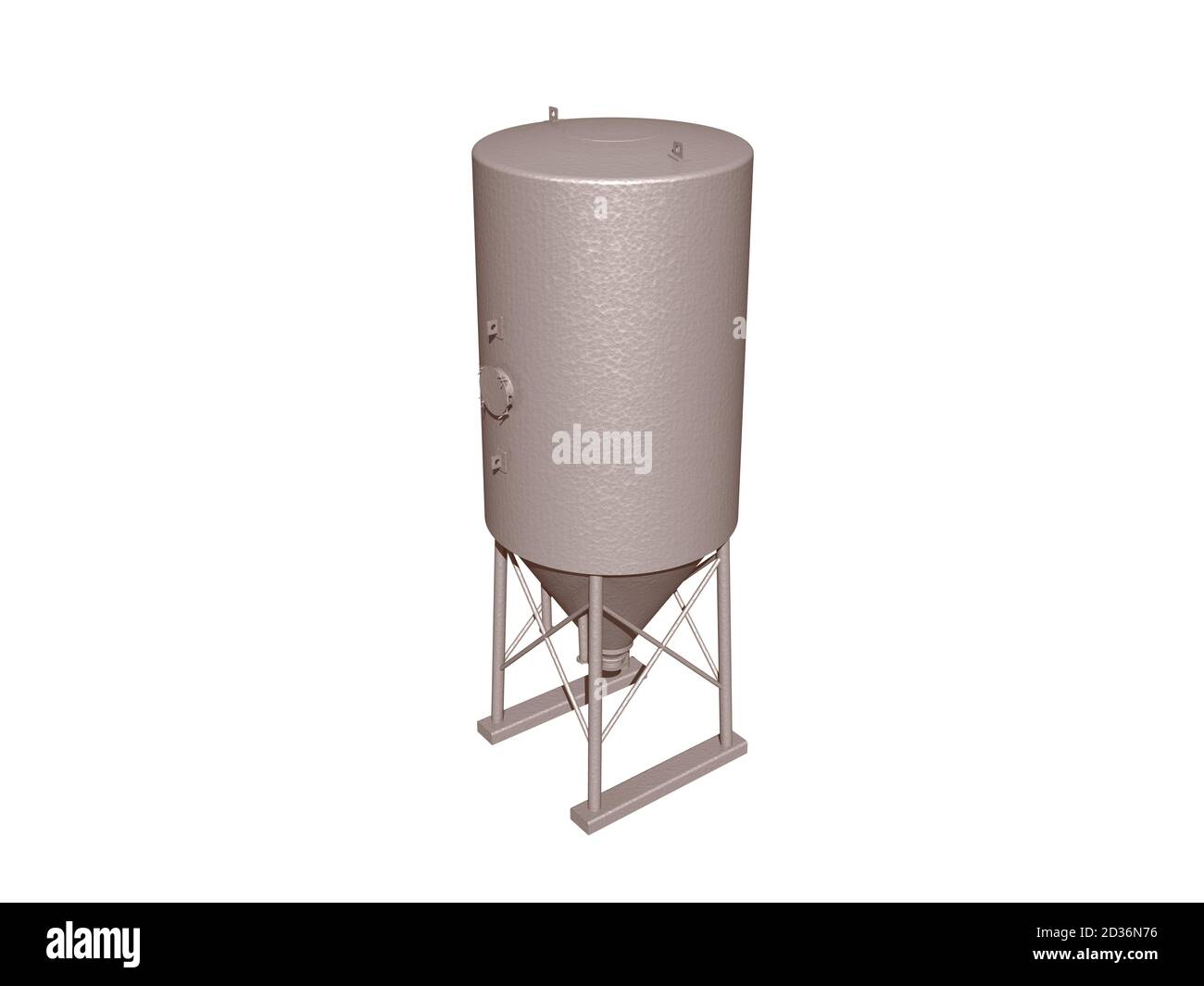 high steel silo on scaffolding Stock Photo - Alamy