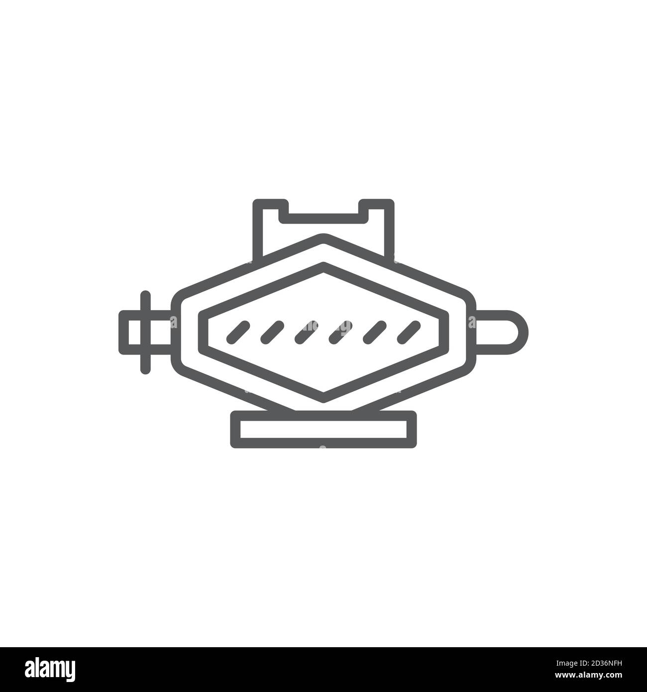 Mechanical car jack vector icon symbol isolated on white background ...