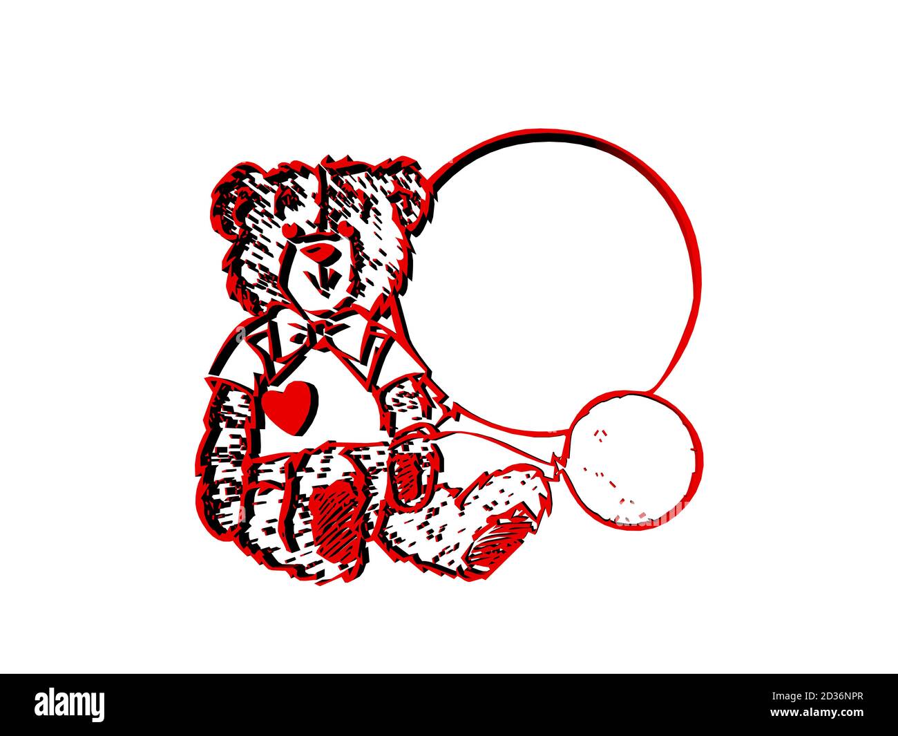 red cute comic bear Stock Photo - Alamy