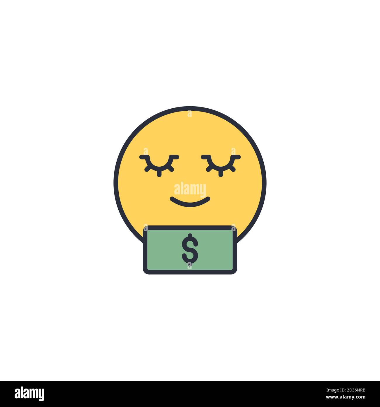 Money face smiley vector icon symbol emoticon isolated on white ...