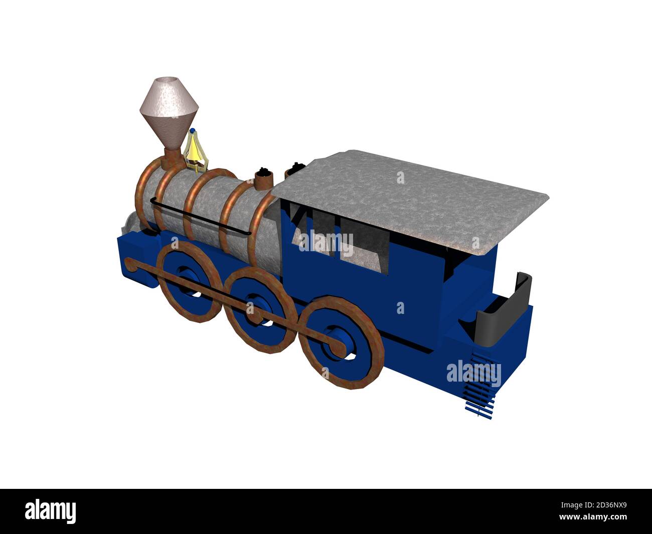 blue toy locomotive in the nursery Stock Photo - Alamy