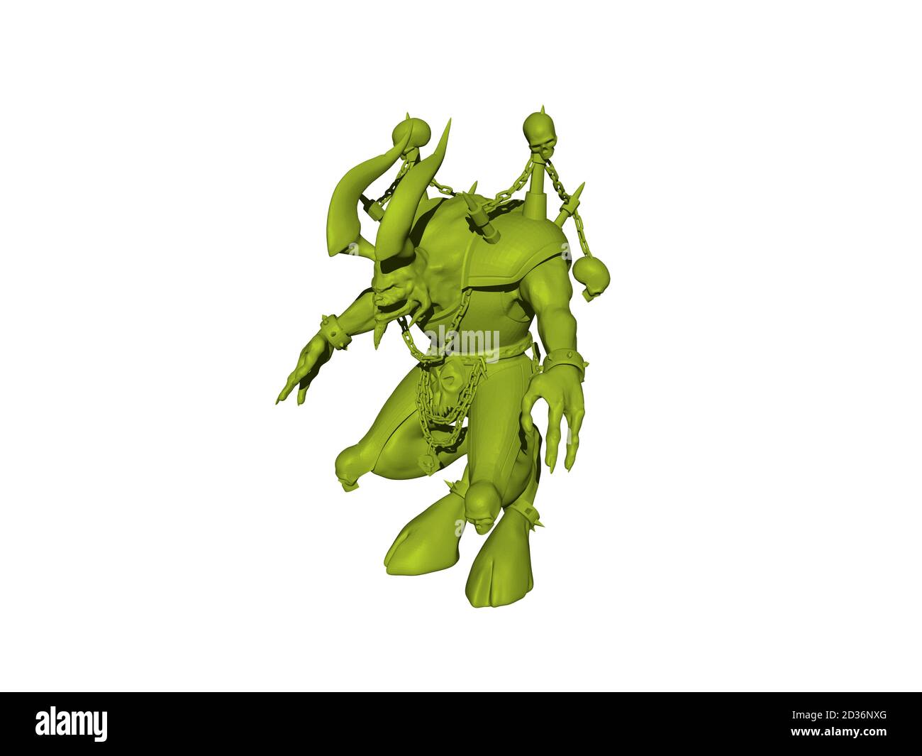 big alien cartoon warrior in uniform Stock Photo - Alamy