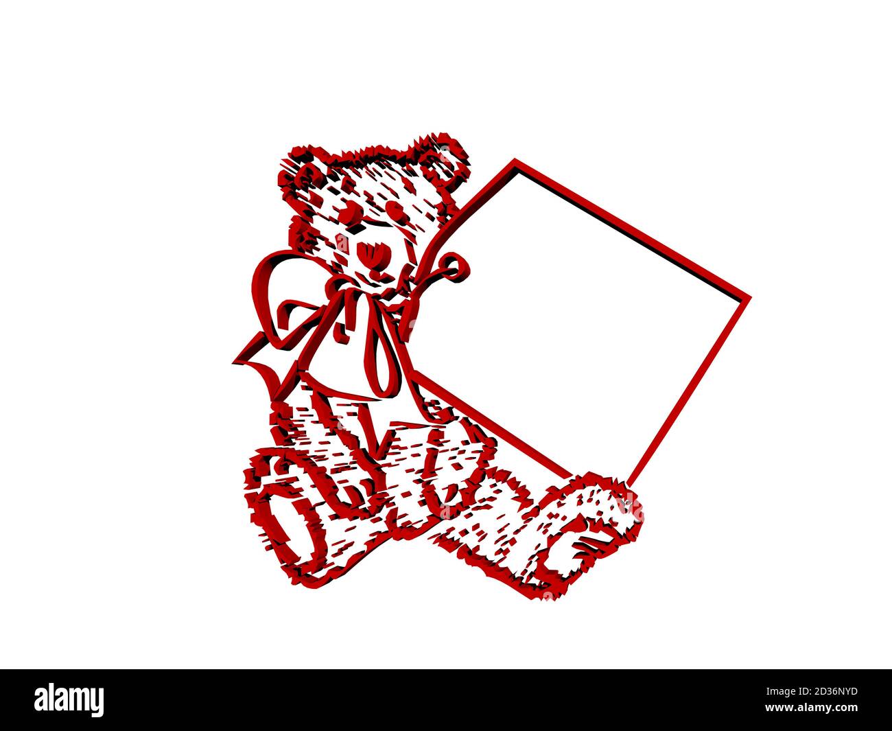 red cute comic bear Stock Photo - Alamy
