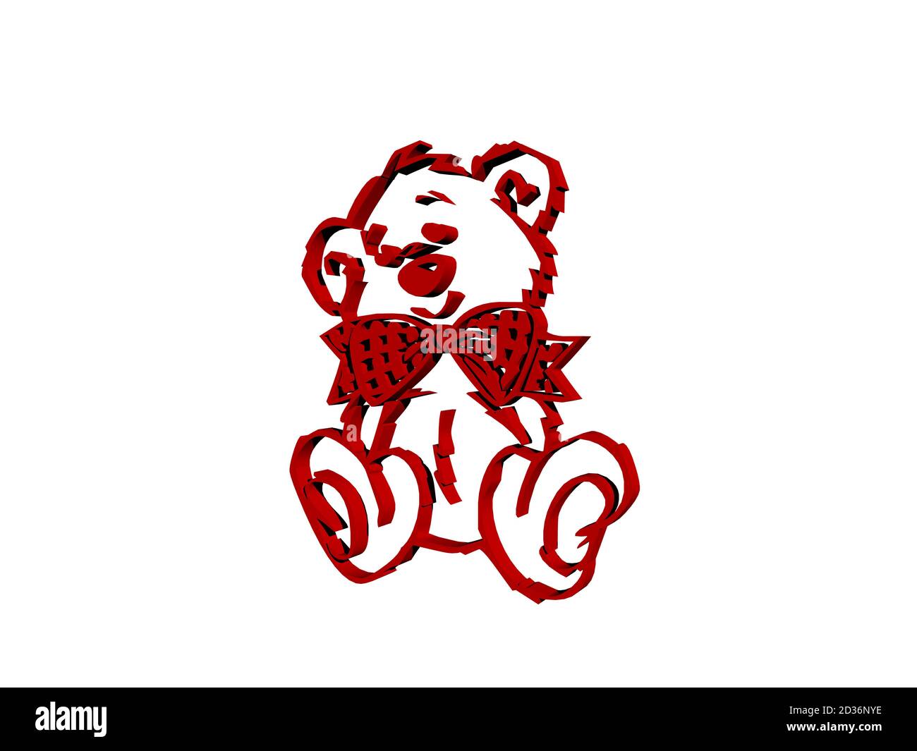 red cute comic bear Stock Photo - Alamy