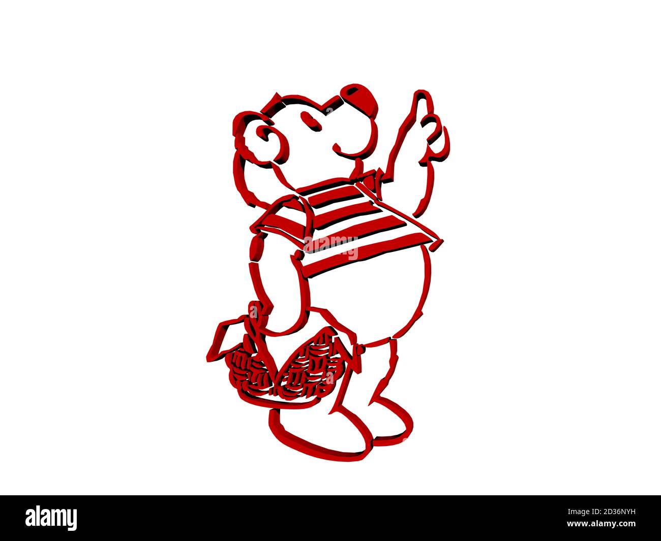 red cute comic bear Stock Photo - Alamy