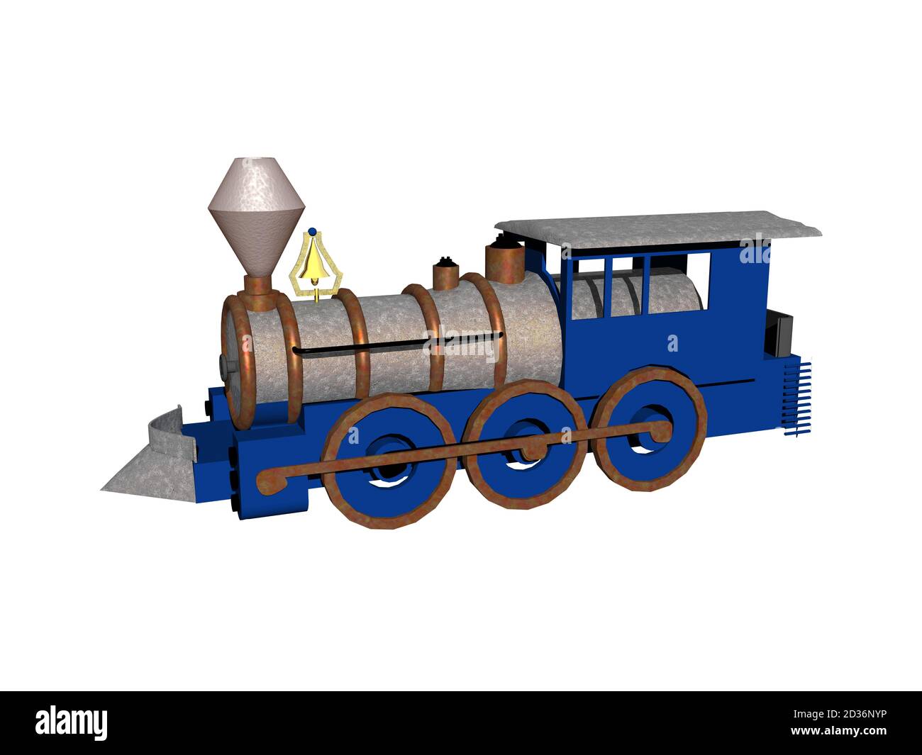 blue toy locomotive in the nursery Stock Photo - Alamy