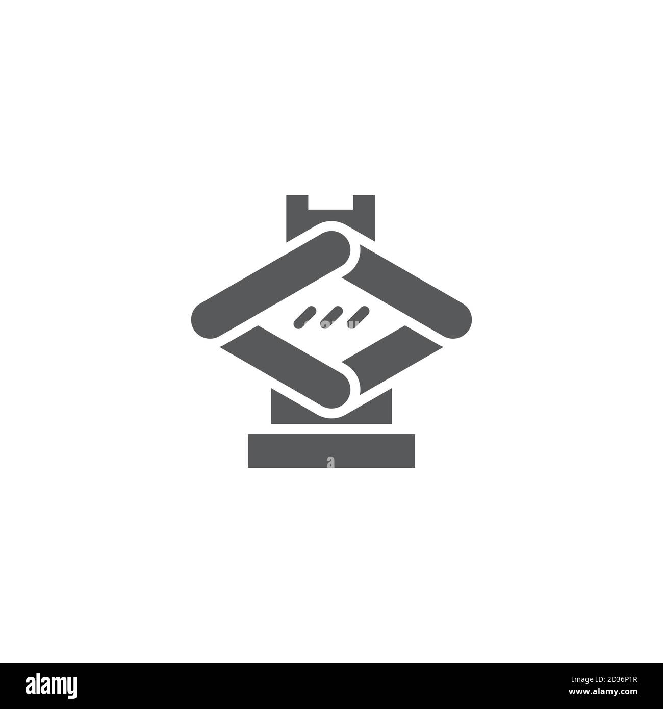 Mechanical car jack vector icon symbol isolated on white background ...