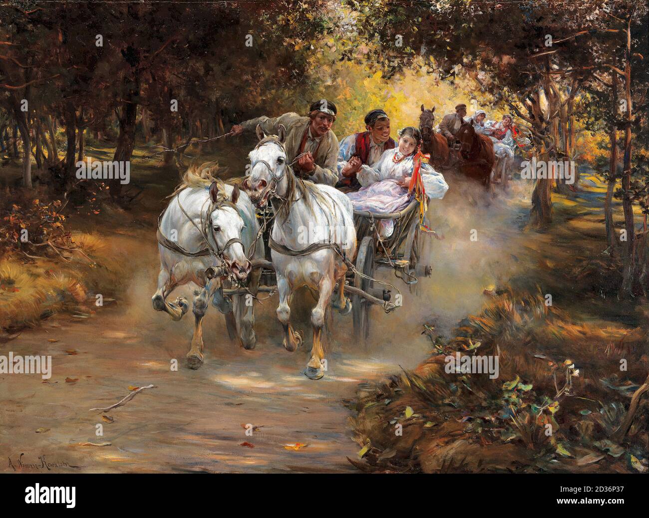 Wierusz-Kowalski Alfred - Country Wedding - Polish School Stock Photo ...