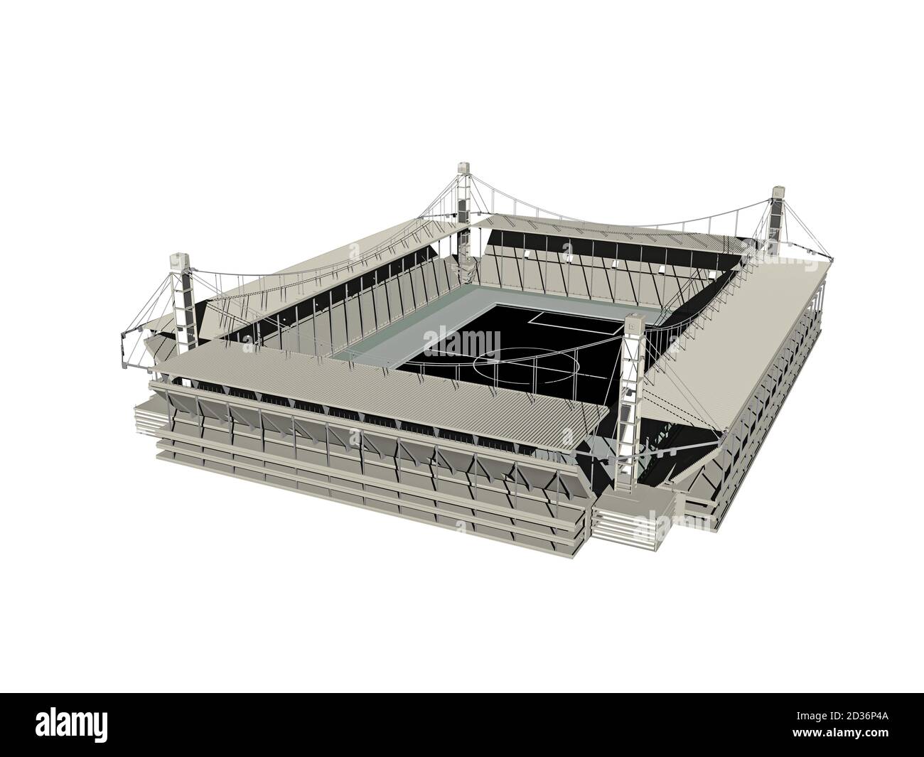 rectangular sports stadium with canopy Stock Photo - Alamy