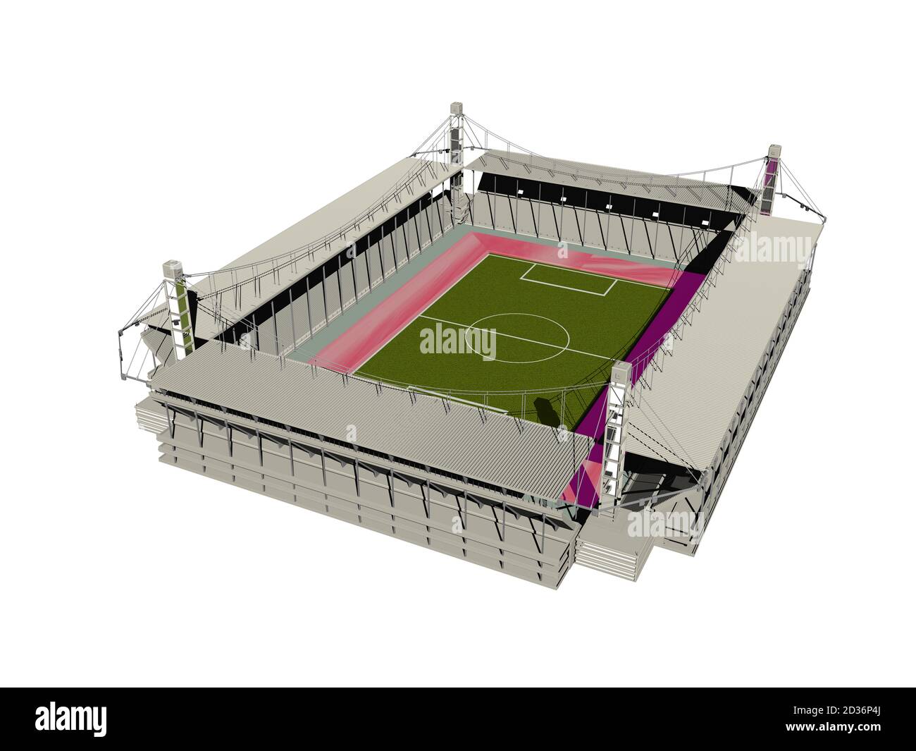 rectangular sports stadium with canopy Stock Photo - Alamy