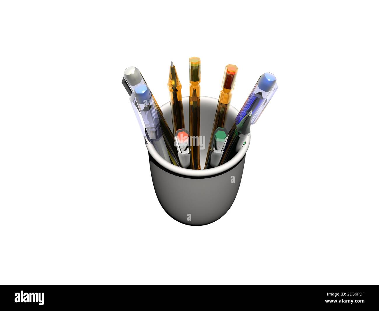 white ceramic bowl with crayons Stock Photo - Alamy