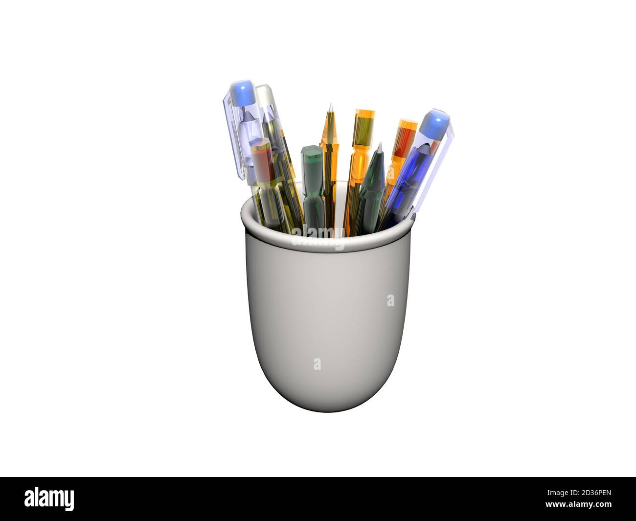 white ceramic bowl with crayons Stock Photo - Alamy
