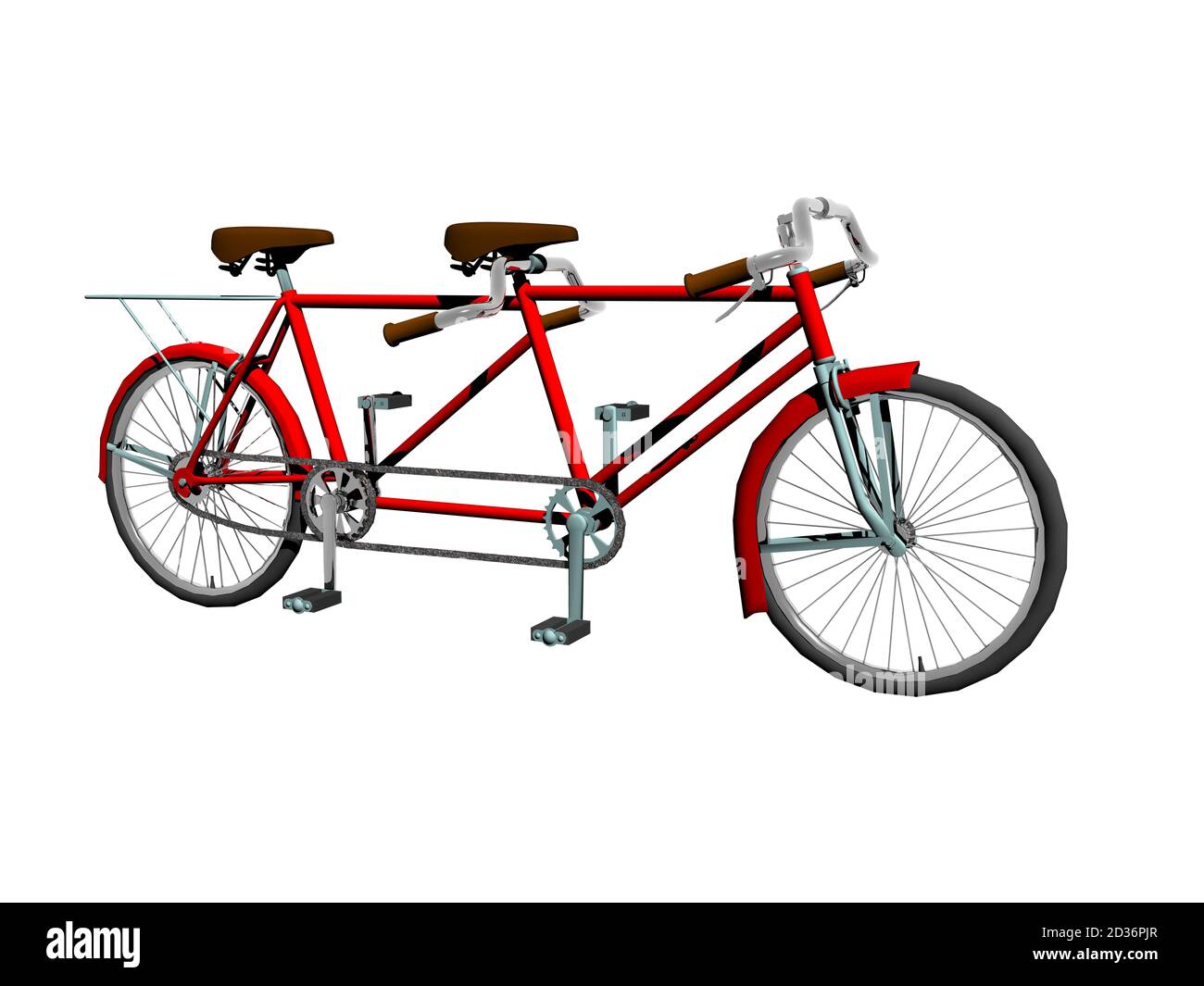 red tandem bike for two Stock Photo - Alamy