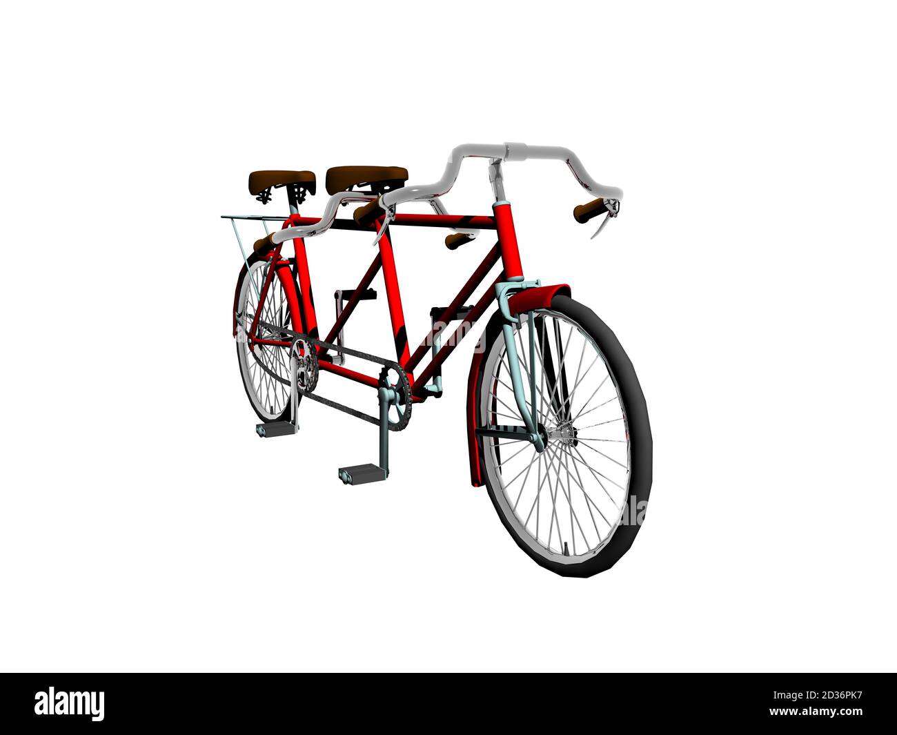 red tandem bike for two Stock Photo - Alamy