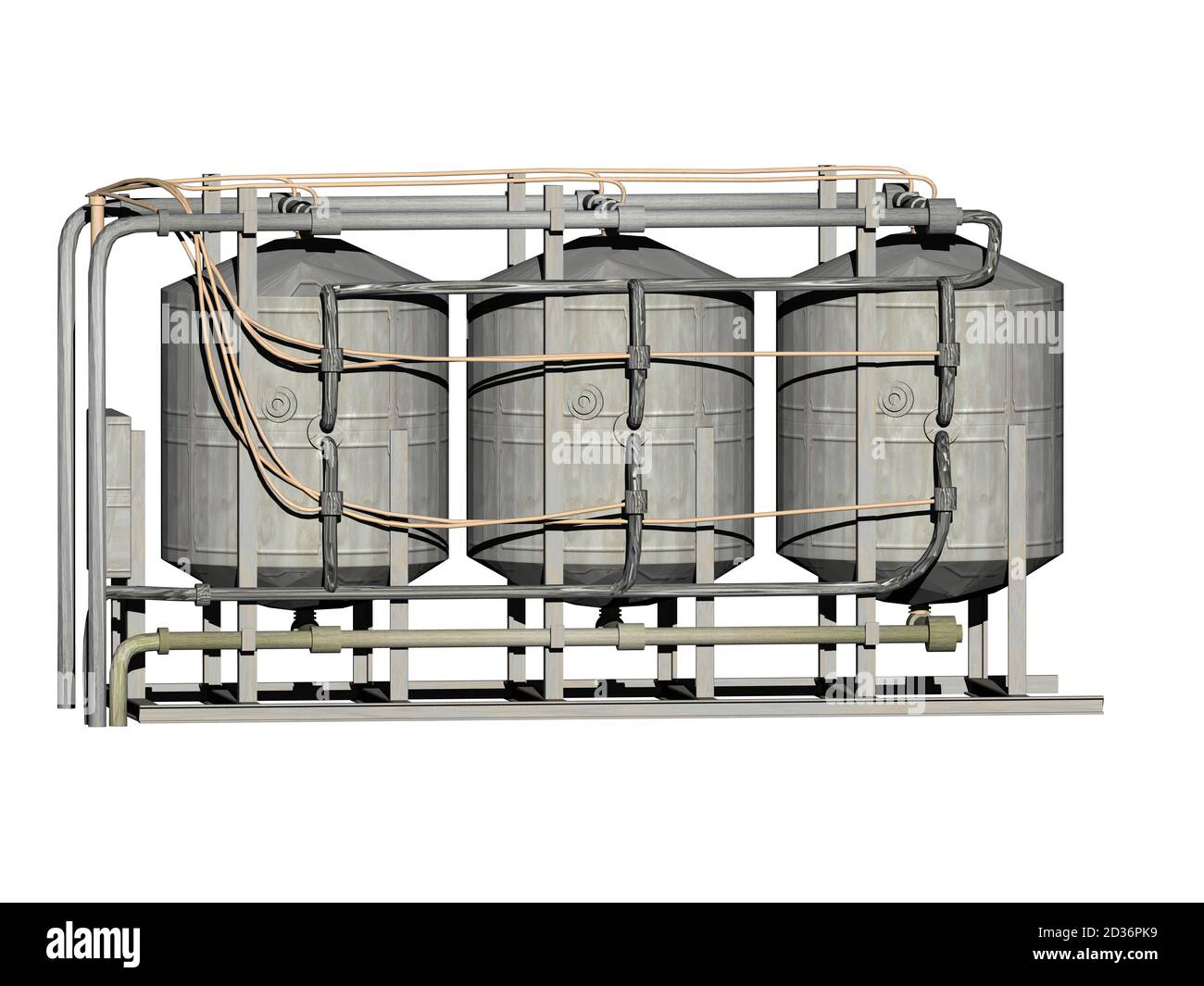 Industrial oil processing plant Cut Out Stock Images & Pictures - Alamy