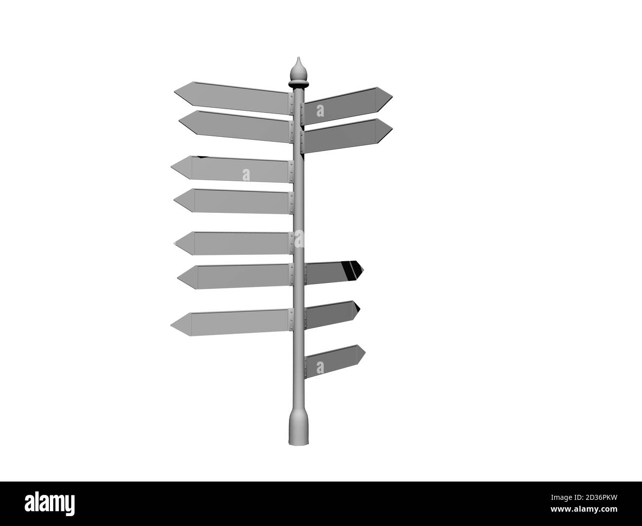 Crossroads and signpost Black and White Stock Photos & Images - Alamy