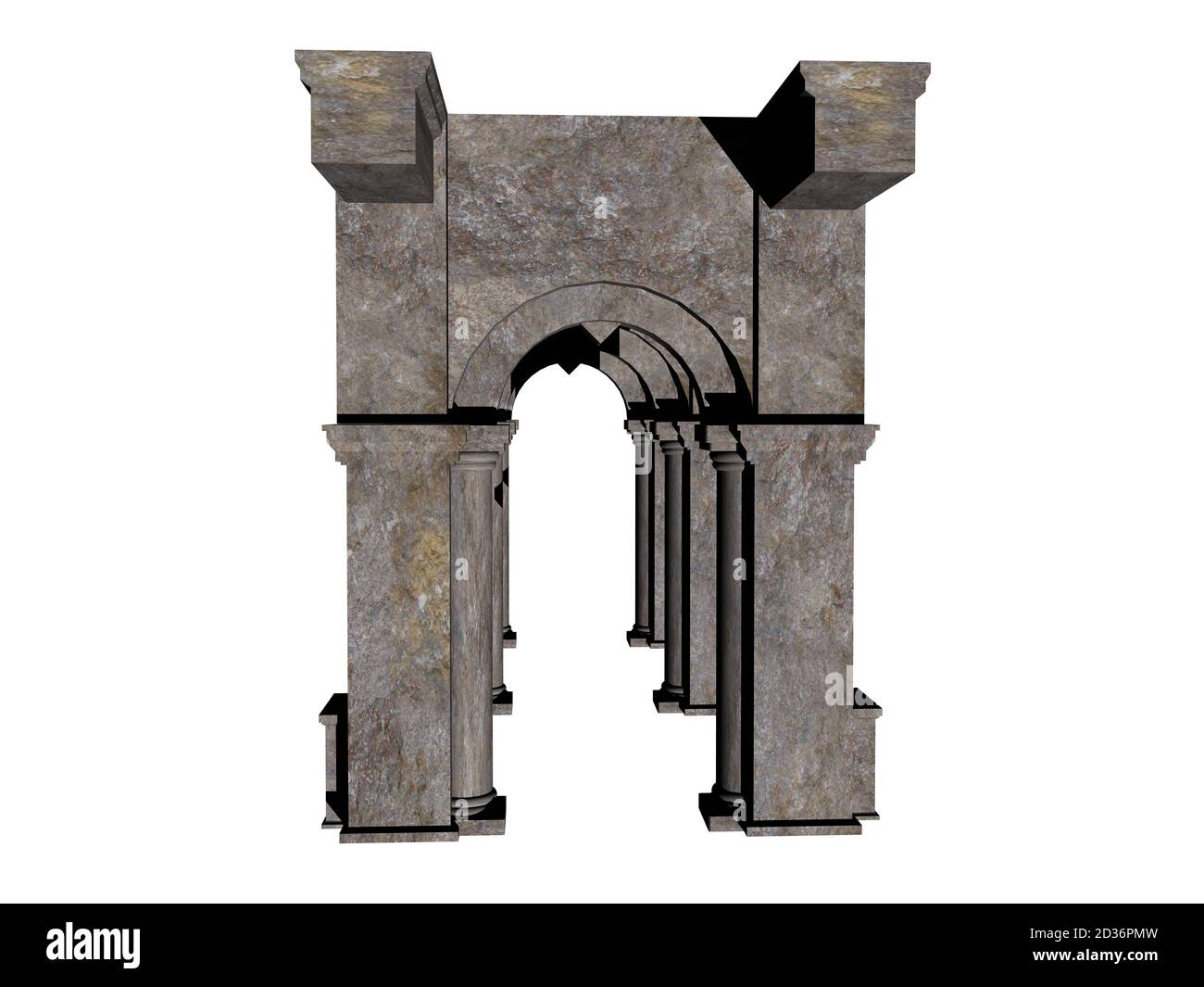 ancient buildings with archways Stock Photo - Alamy