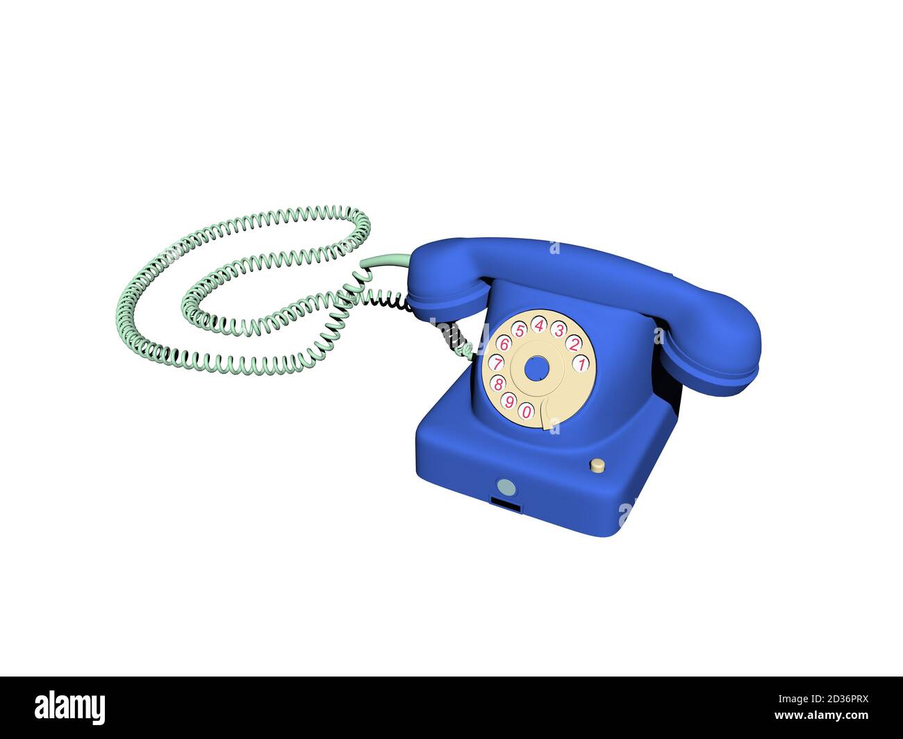 old blue rotary phone Stock Photo - Alamy