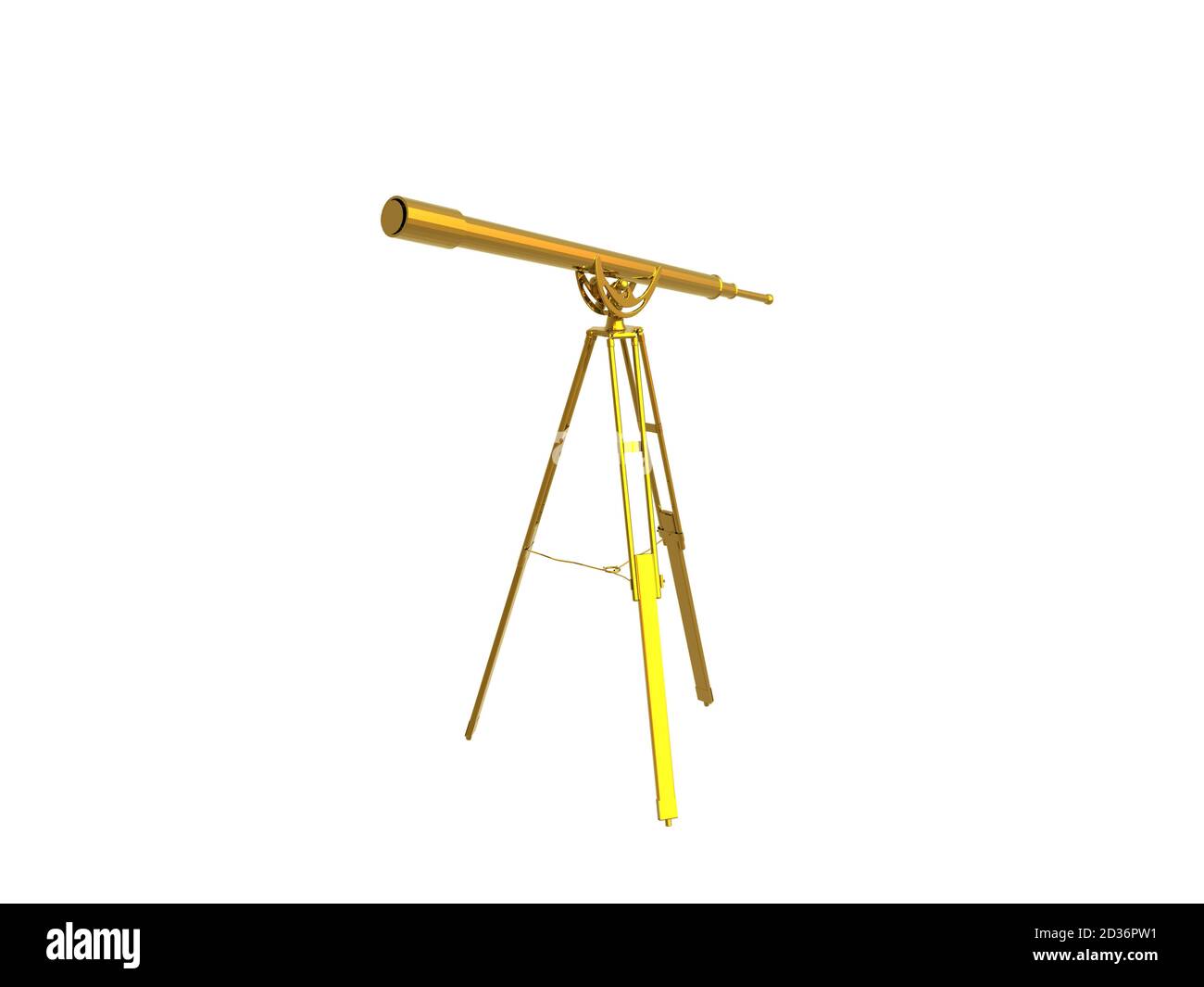 Telescope on a tripod Stock Photo - Alamy