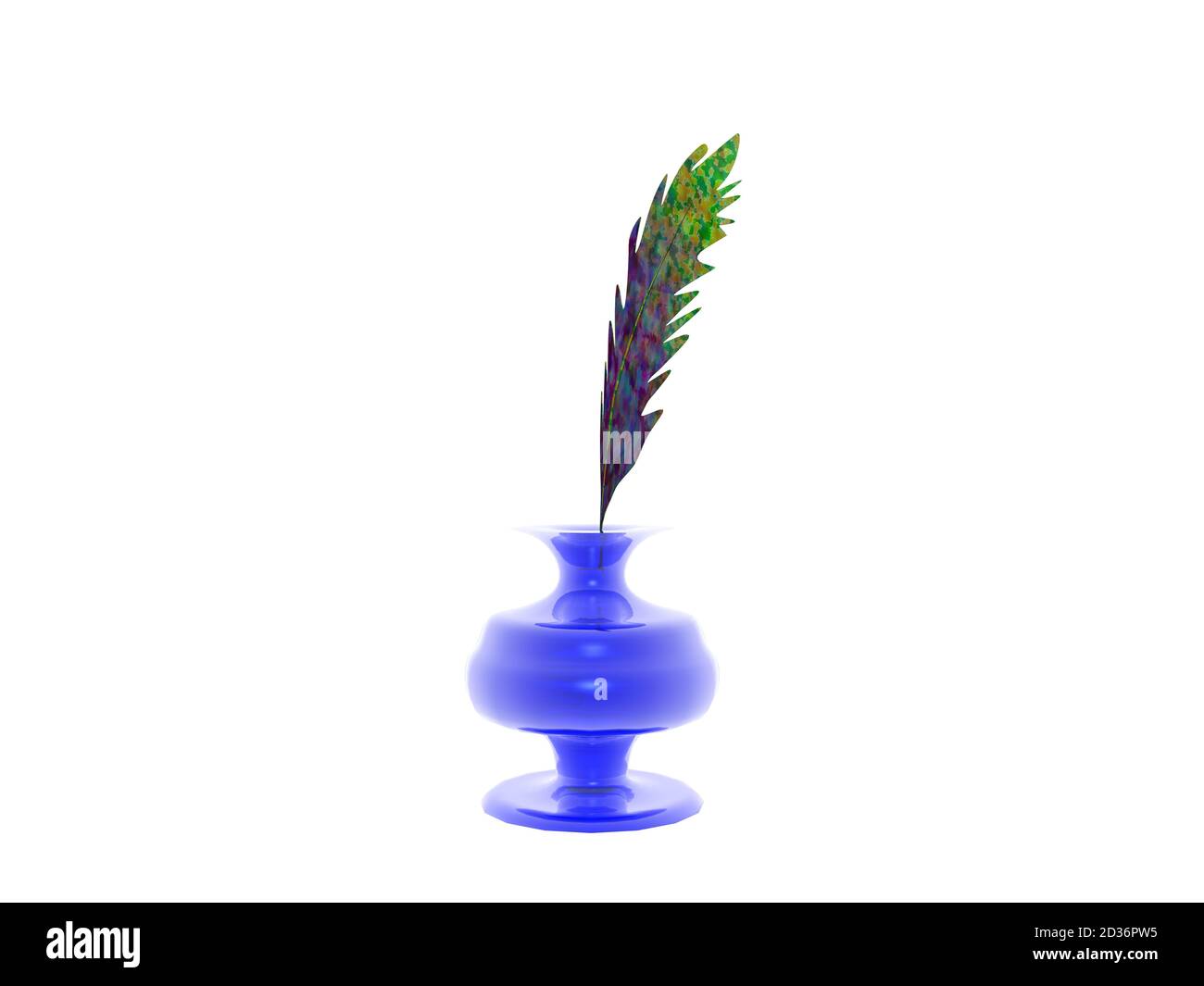 small inkwell with nib Stock Photo - Alamy