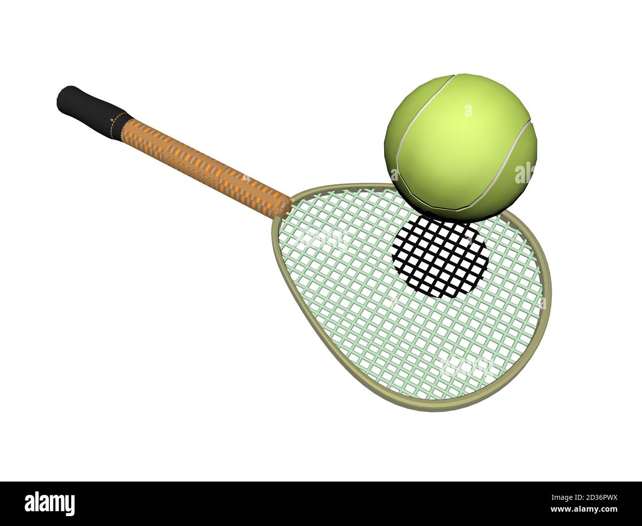 Tennis racket with ball in sports Stock Photo - Alamy