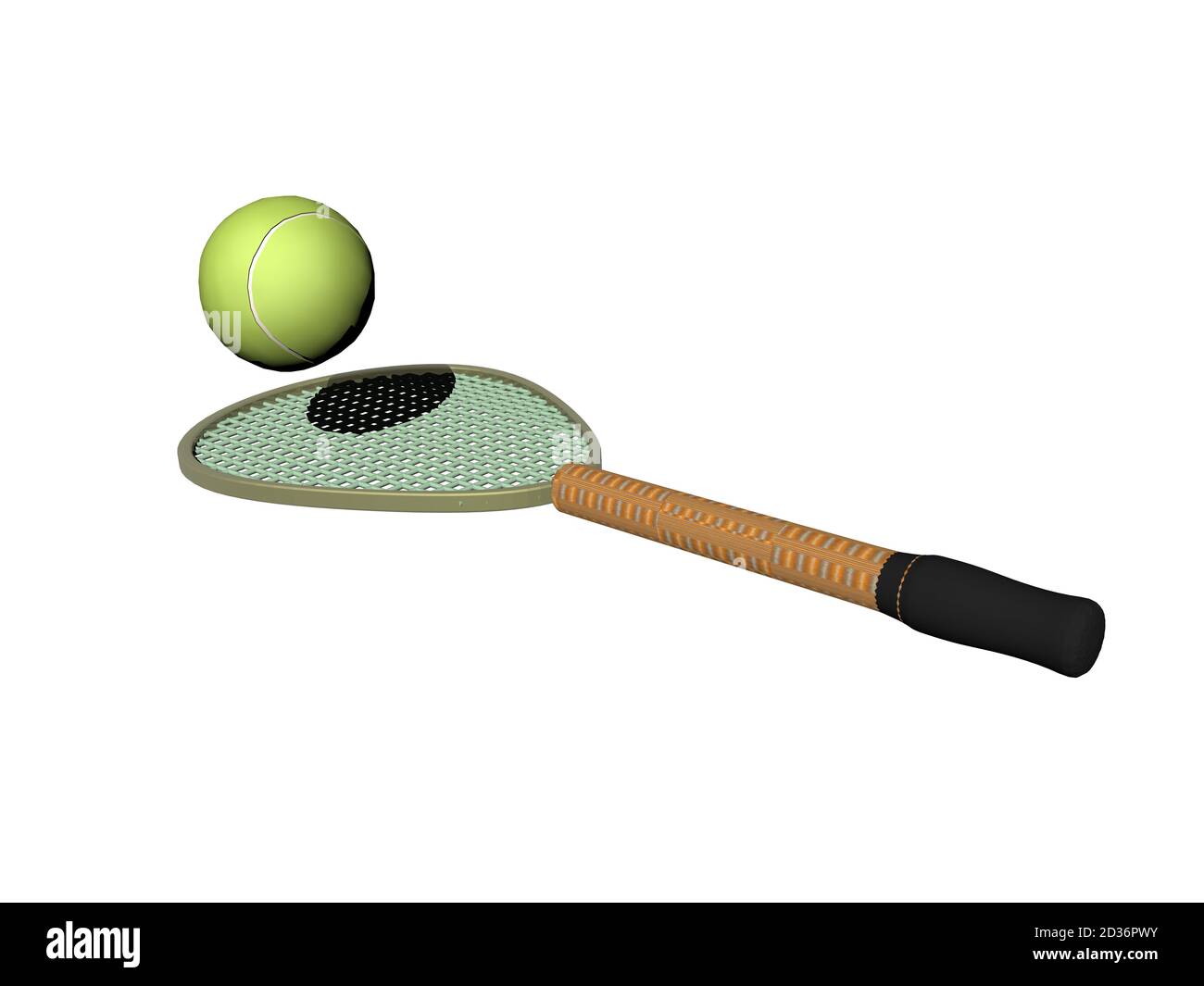 Tennis racket with ball in sports Stock Photo - Alamy
