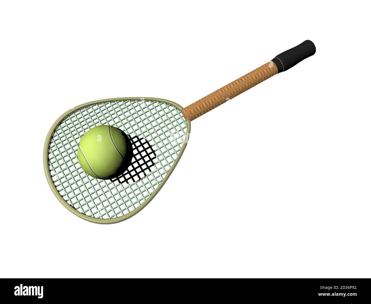 Tennis racket with ball in sports Stock Photo - Alamy