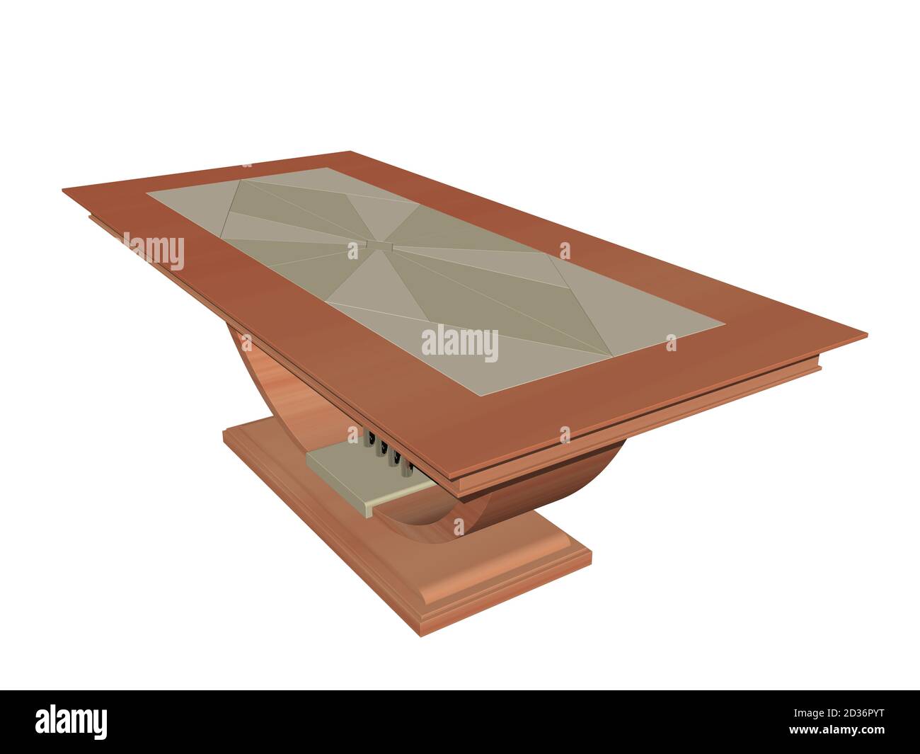 wooden coffee table with tile insert Stock Photo - Alamy