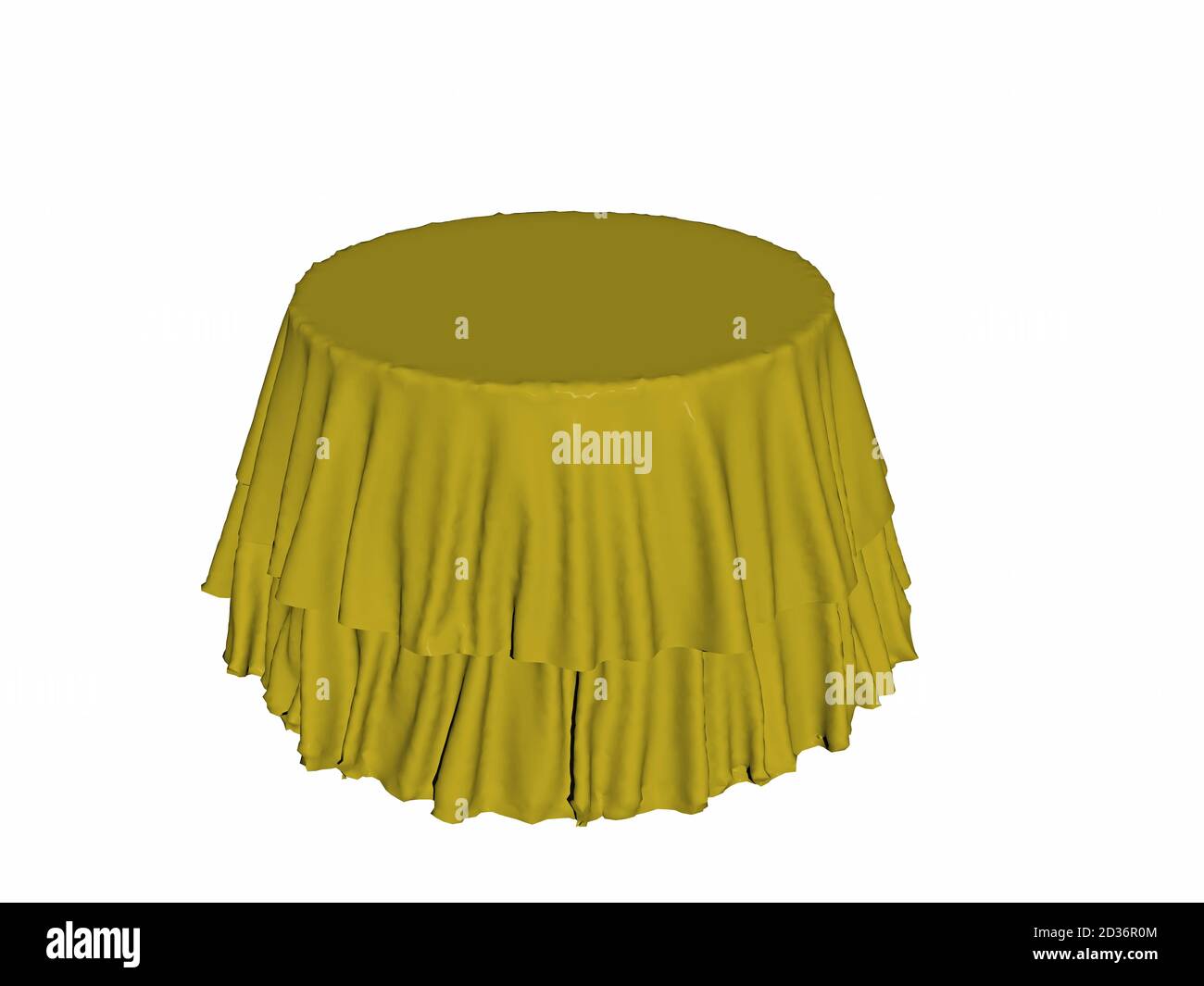 round table with flowing tablecloth Stock Photo - Alamy