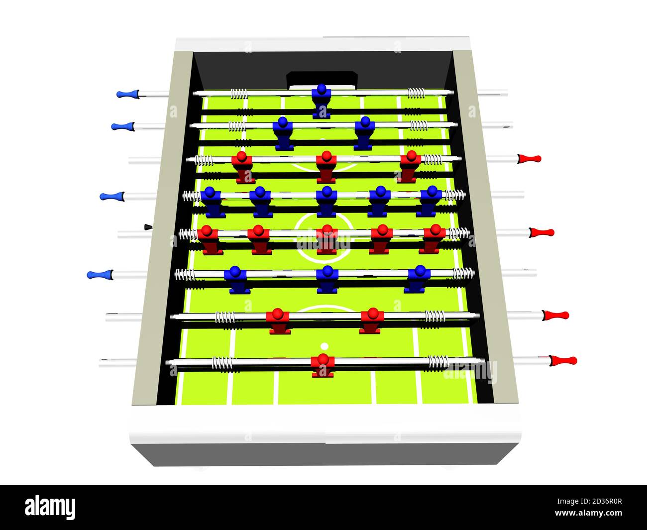 Table football game with figures and ball Stock Photo - Alamy