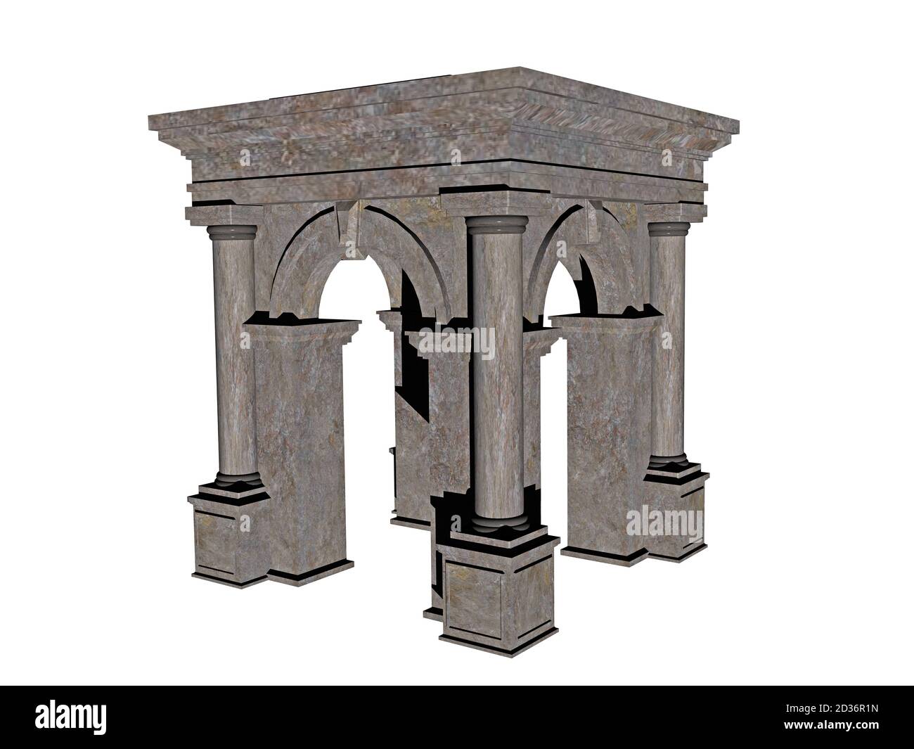 ancient buildings with archways Stock Photo - Alamy