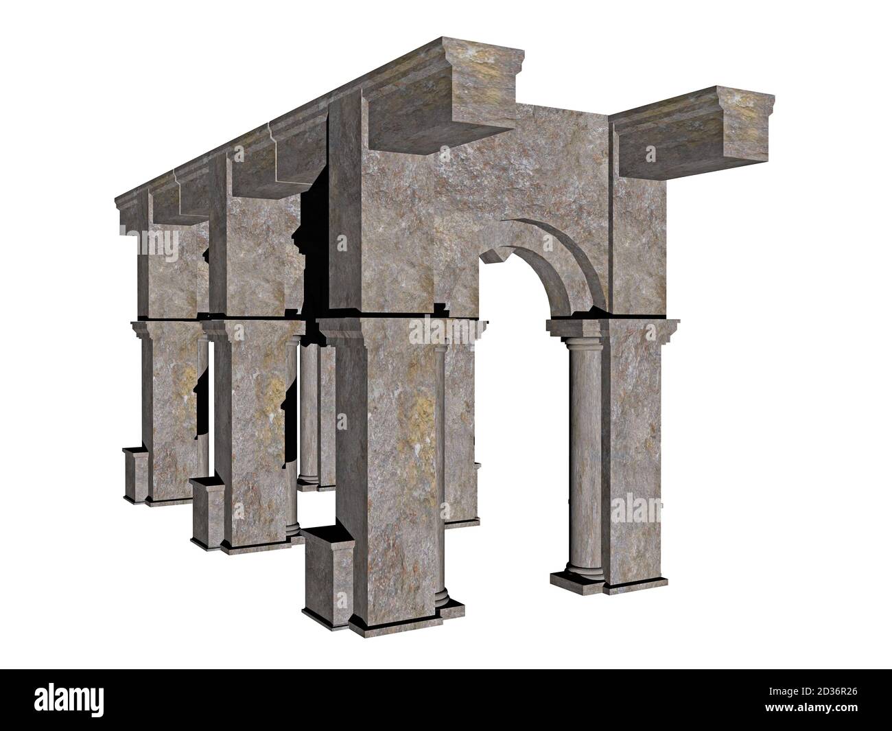 ancient buildings with archways Stock Photo - Alamy