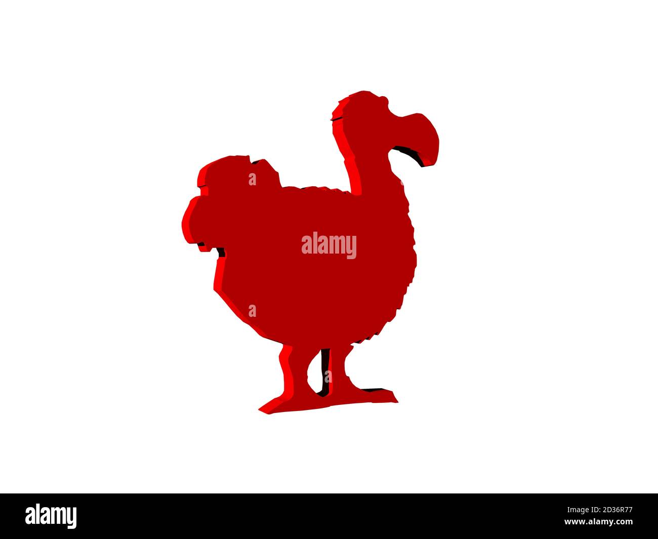red cute comic bird Stock Photo - Alamy