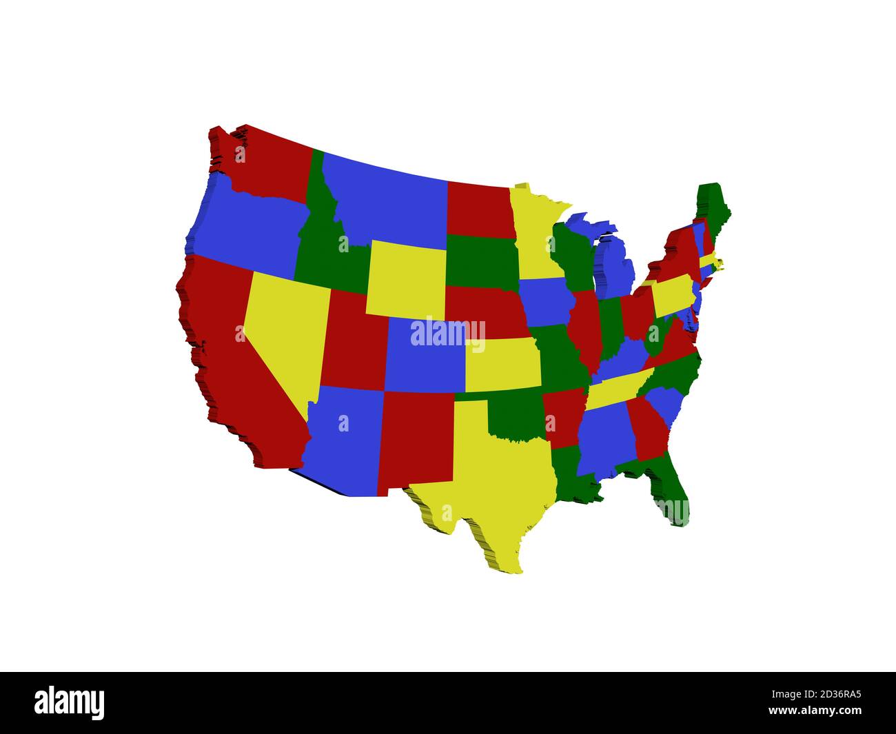 colorful map of the United States Stock Photo - Alamy