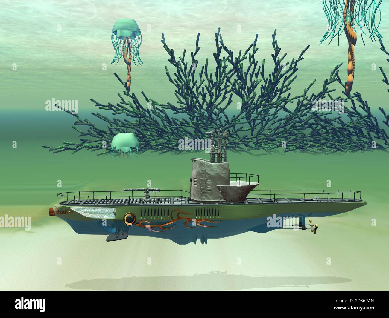 Submarine with propeller drive Stock Photo - Alamy