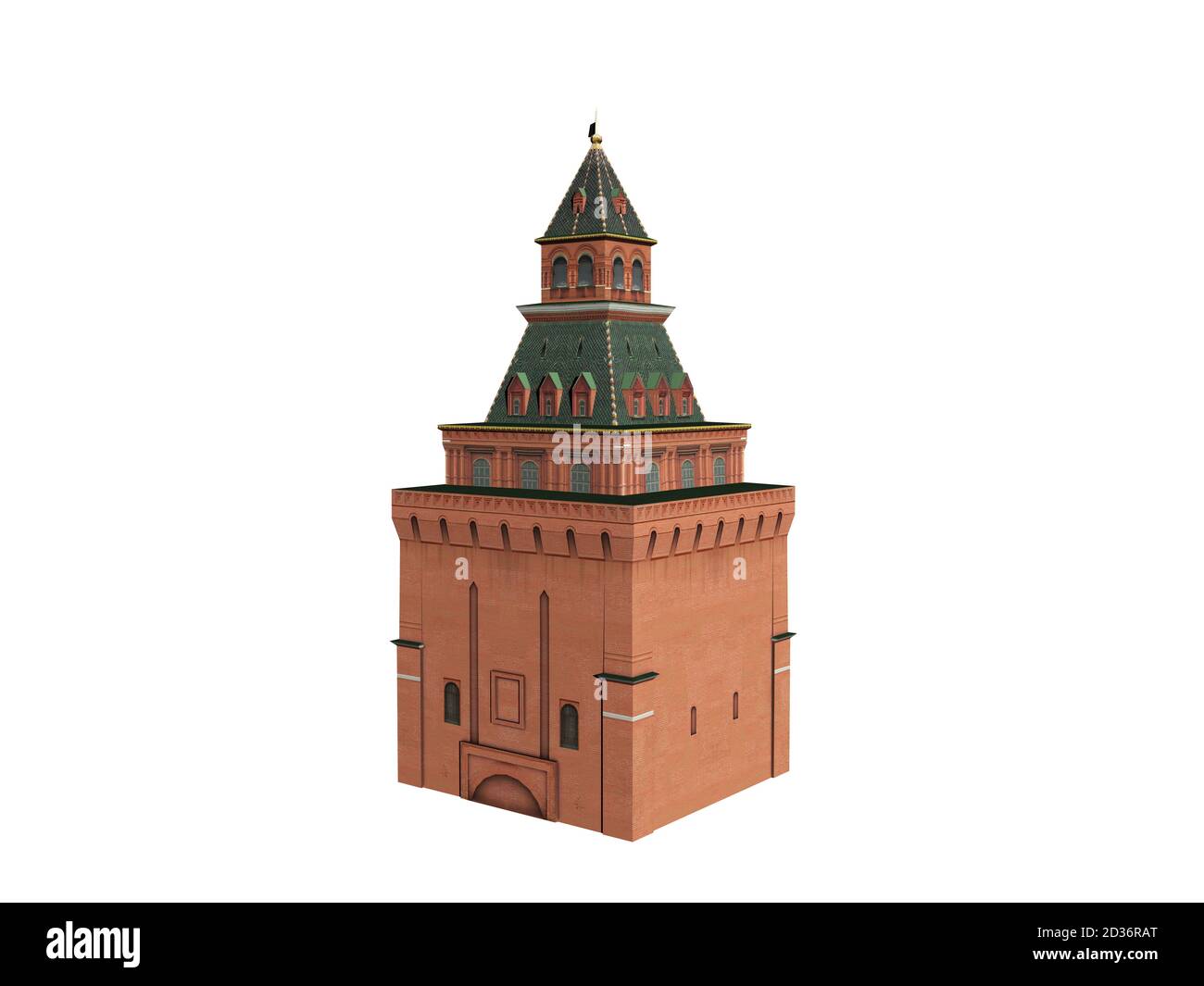 red brick building in Moscow Stock Photo - Alamy